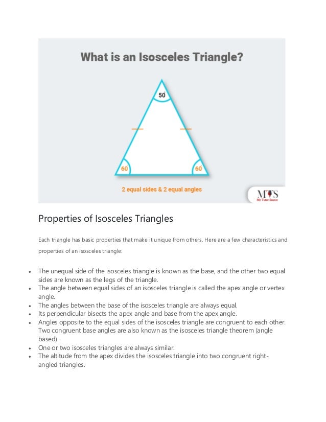 Triangles What are the properties of an Isosceles Triangle.pdf | 3-D ...