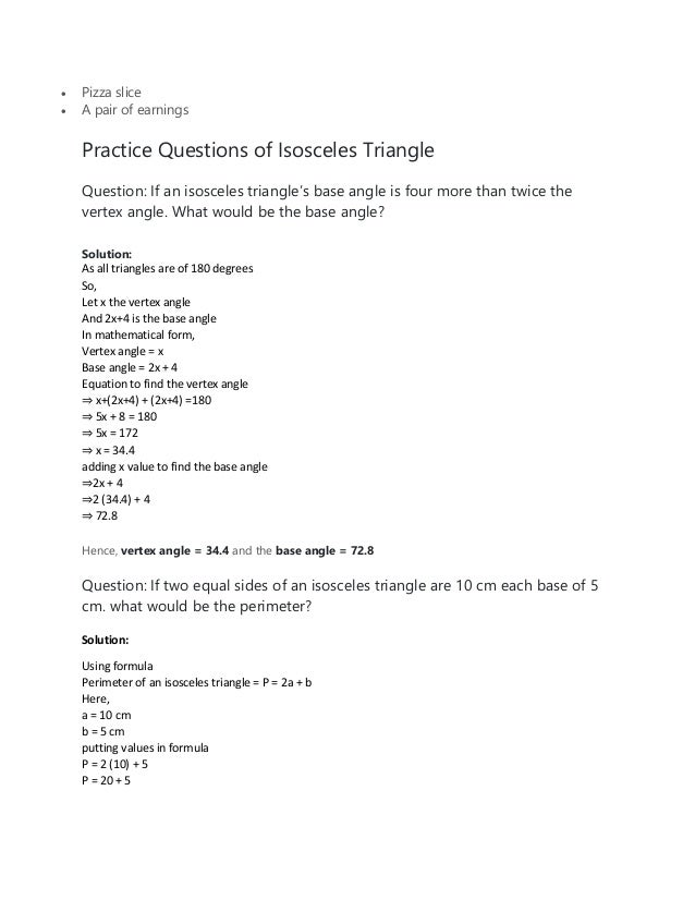 Triangles What are the properties of an Isosceles Triangle.pdf | 3-D ...