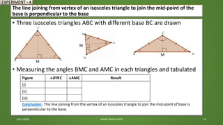 #Triangle : Experimental verification of properties of triangle | PPSX