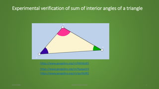 #Triangle : Experimental verification of properties of triangle | PPSX