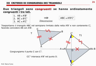 Triangoli e i criteri di congruenza | PDF