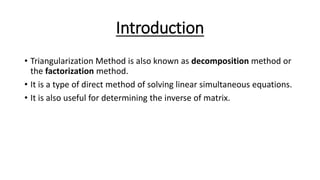 Triangularization method | PPTX