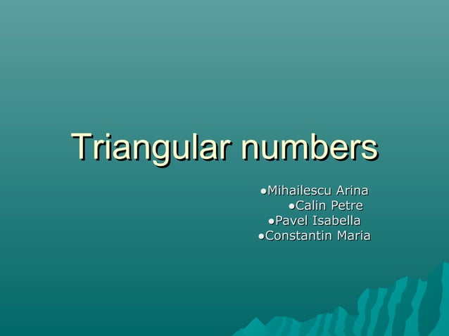 Triangular numbers | PPT