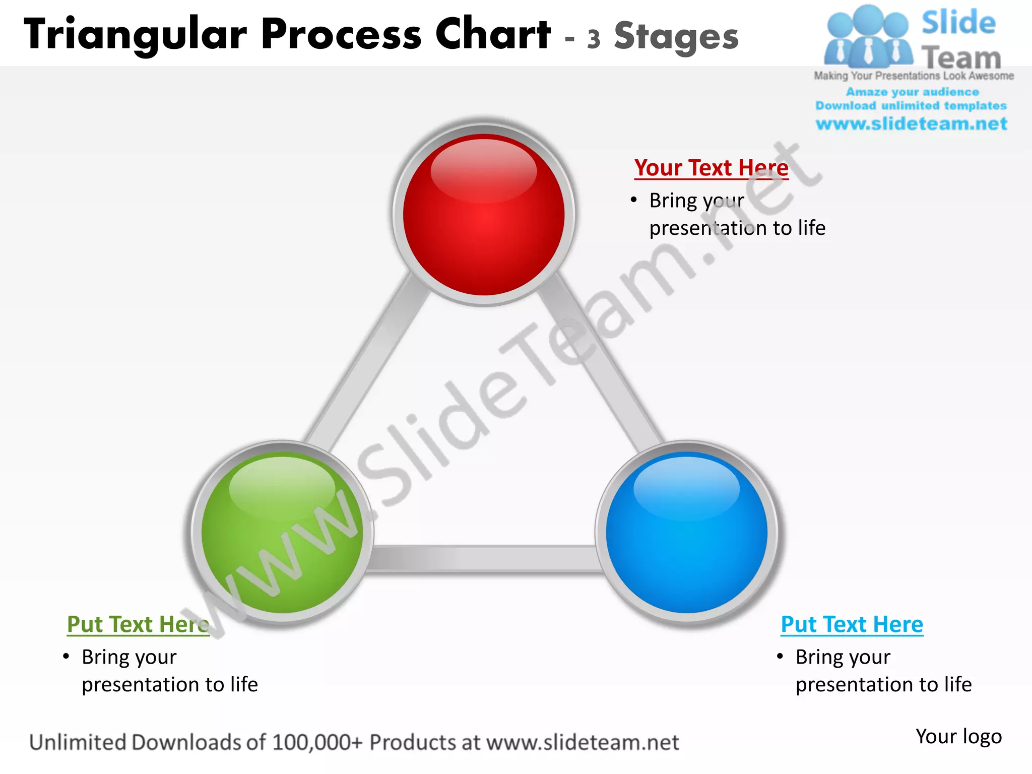 Triangular process chart 3 stages powerpoint templates 0712 | PDF ...