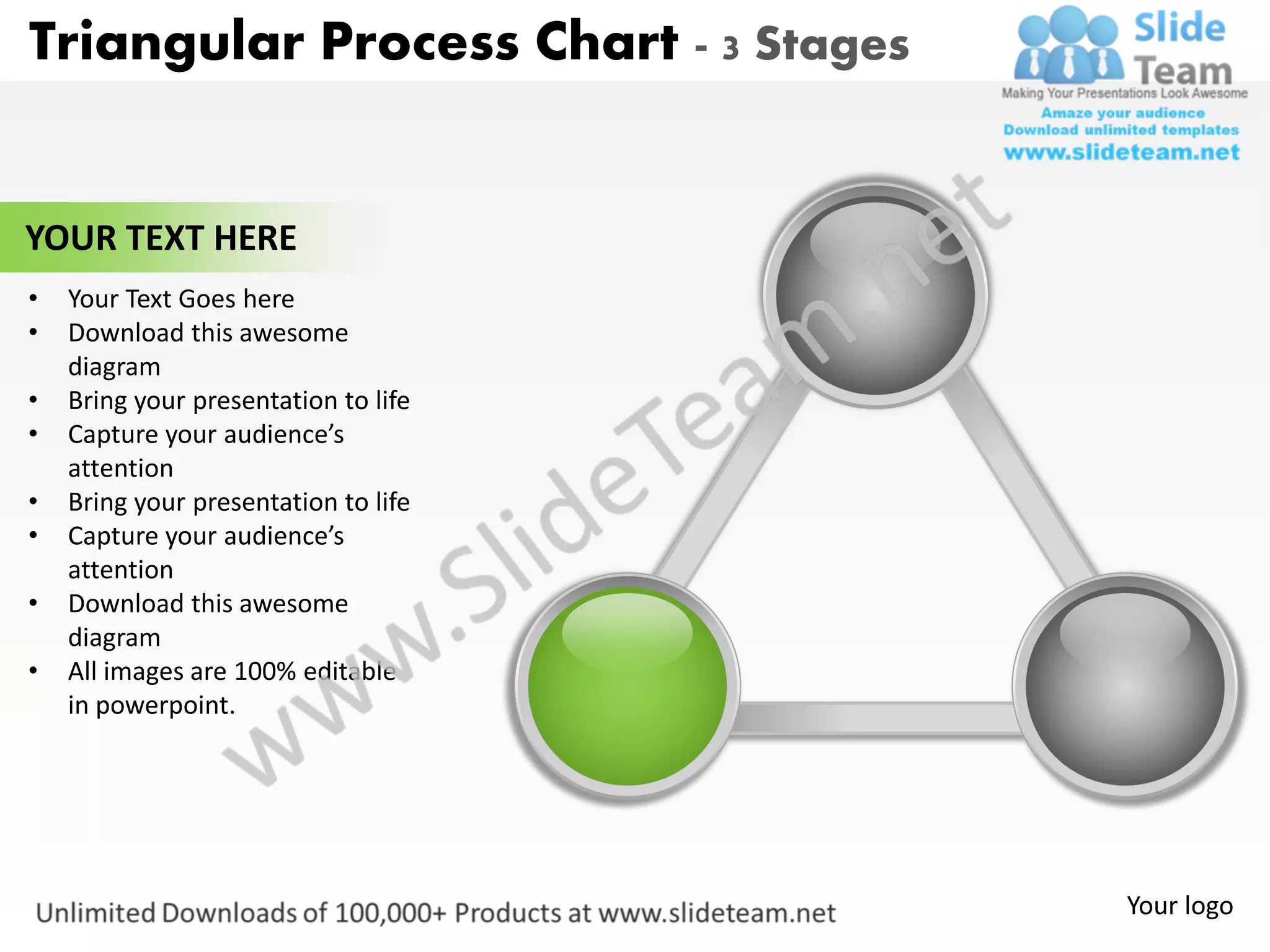 Triangular process chart 3 stages powerpoint templates 0712 | PDF ...