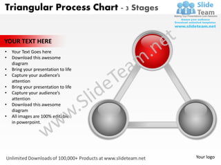 Triangular process chart 3 stages powerpoint templates 0712 | PDF ...