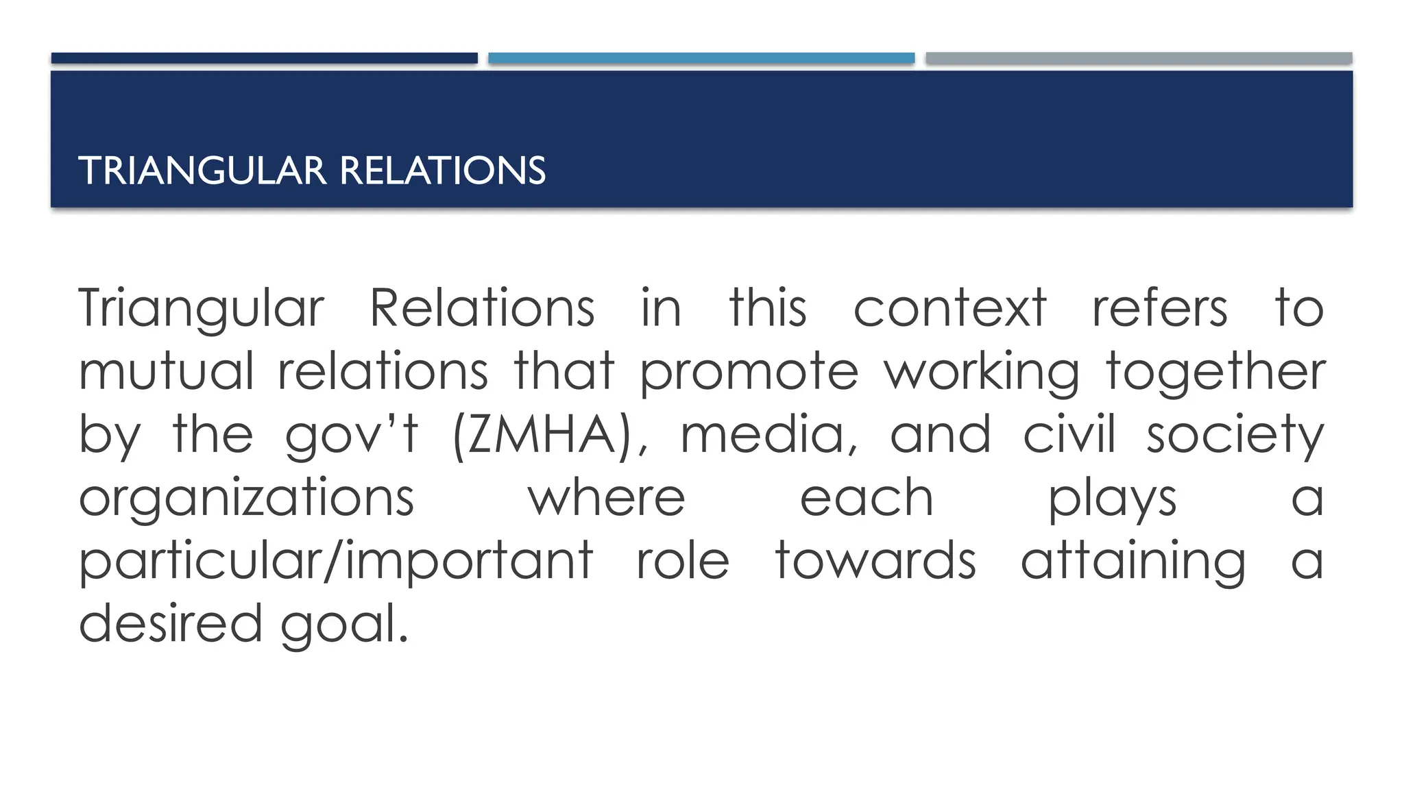 TRIANGULAR RELATIONS: A CATALYST FOR EFFECTIVE LEGISLATIVE PROCESS | PPT