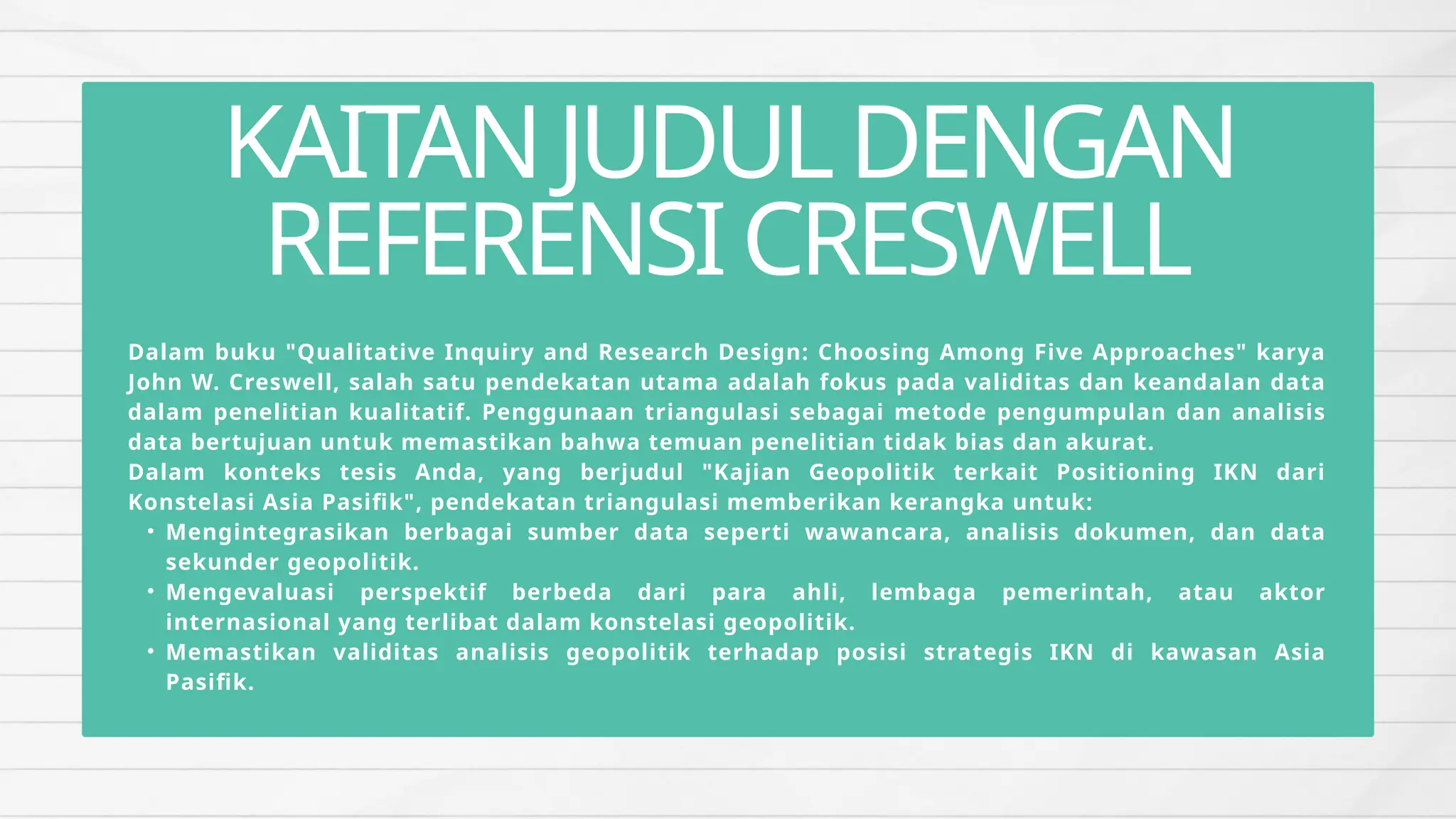analisa TRIANGULASI data dalam ketahanan | PPTX