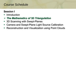 Build Your Own 3D Scanner: The Mathematics of 3D Triangulation | PPT