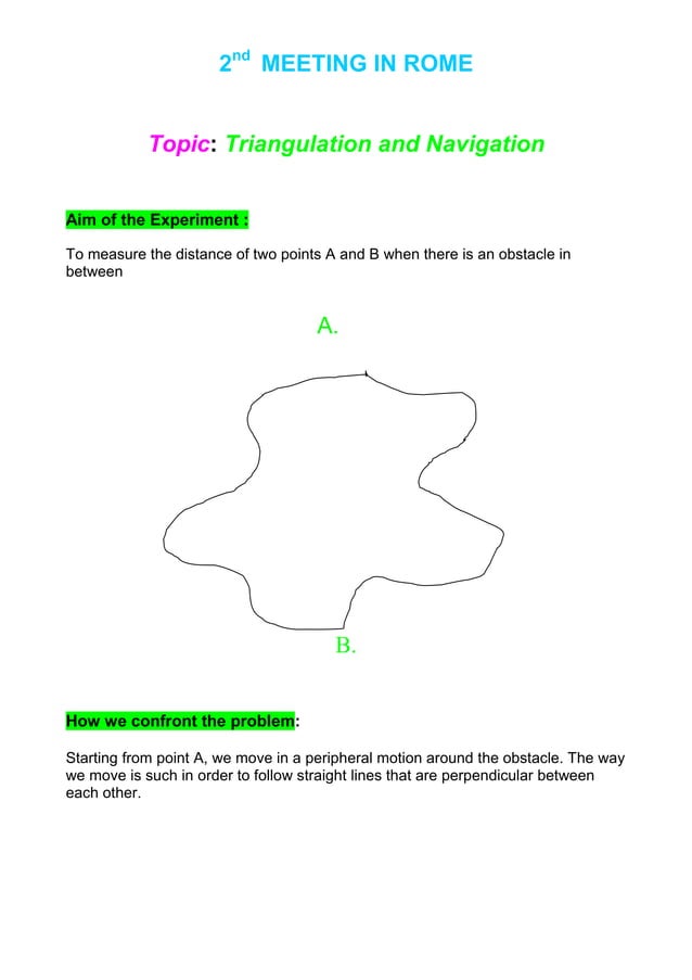 Triangulation and navigation | PDF