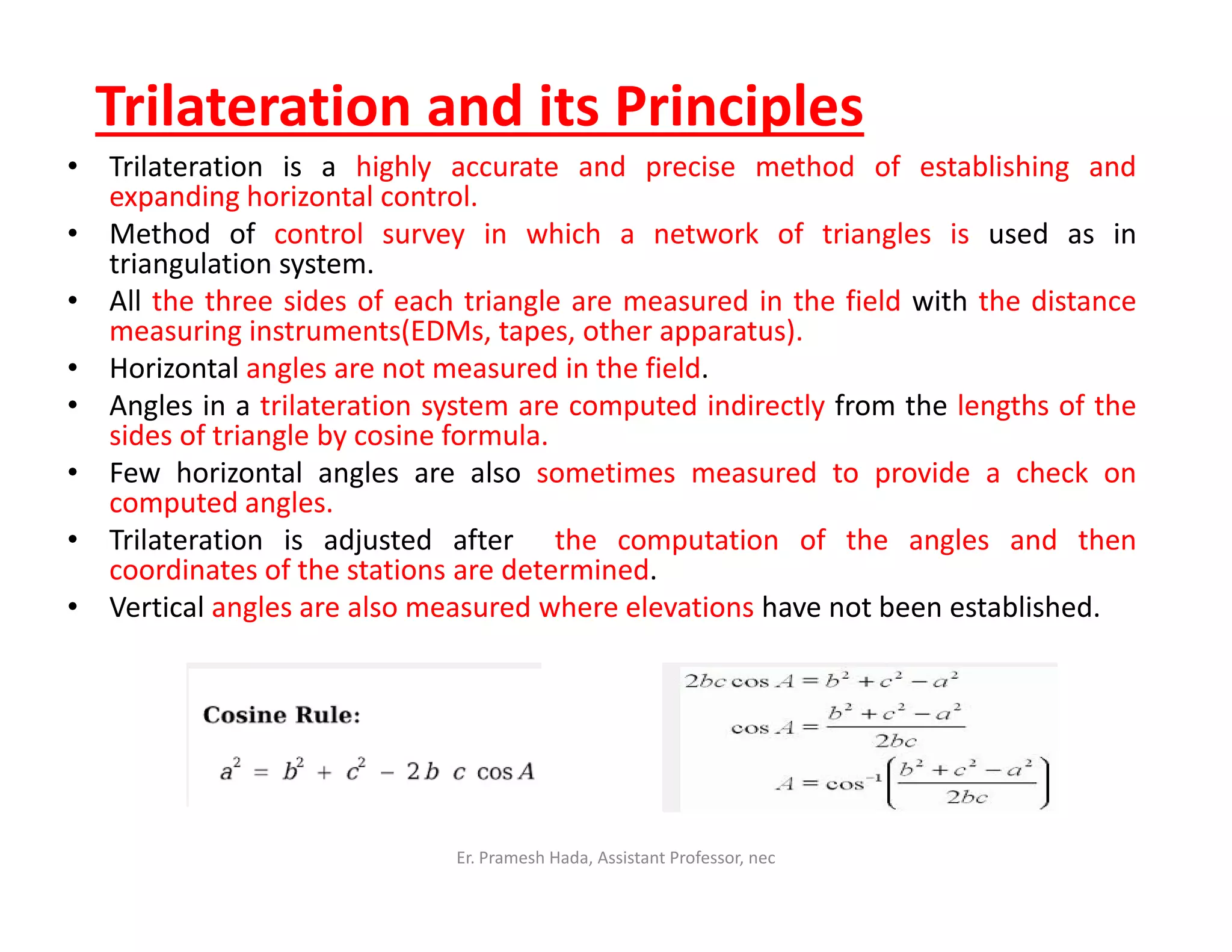 Triangulation and Trilateration | PDF