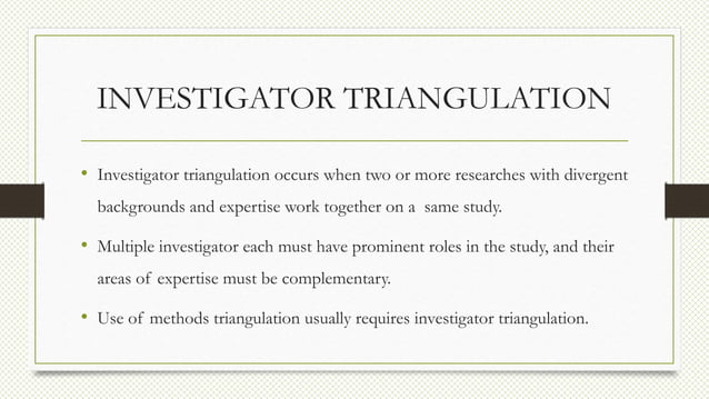 TRIANGULATION METHOD .pptx NURSING RESEARCH | PPTX