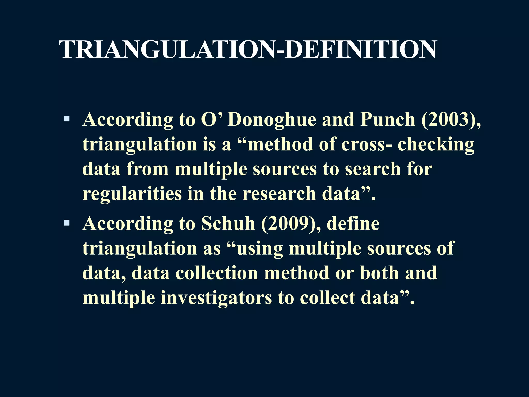 Triangulation ppt modified | PPTX