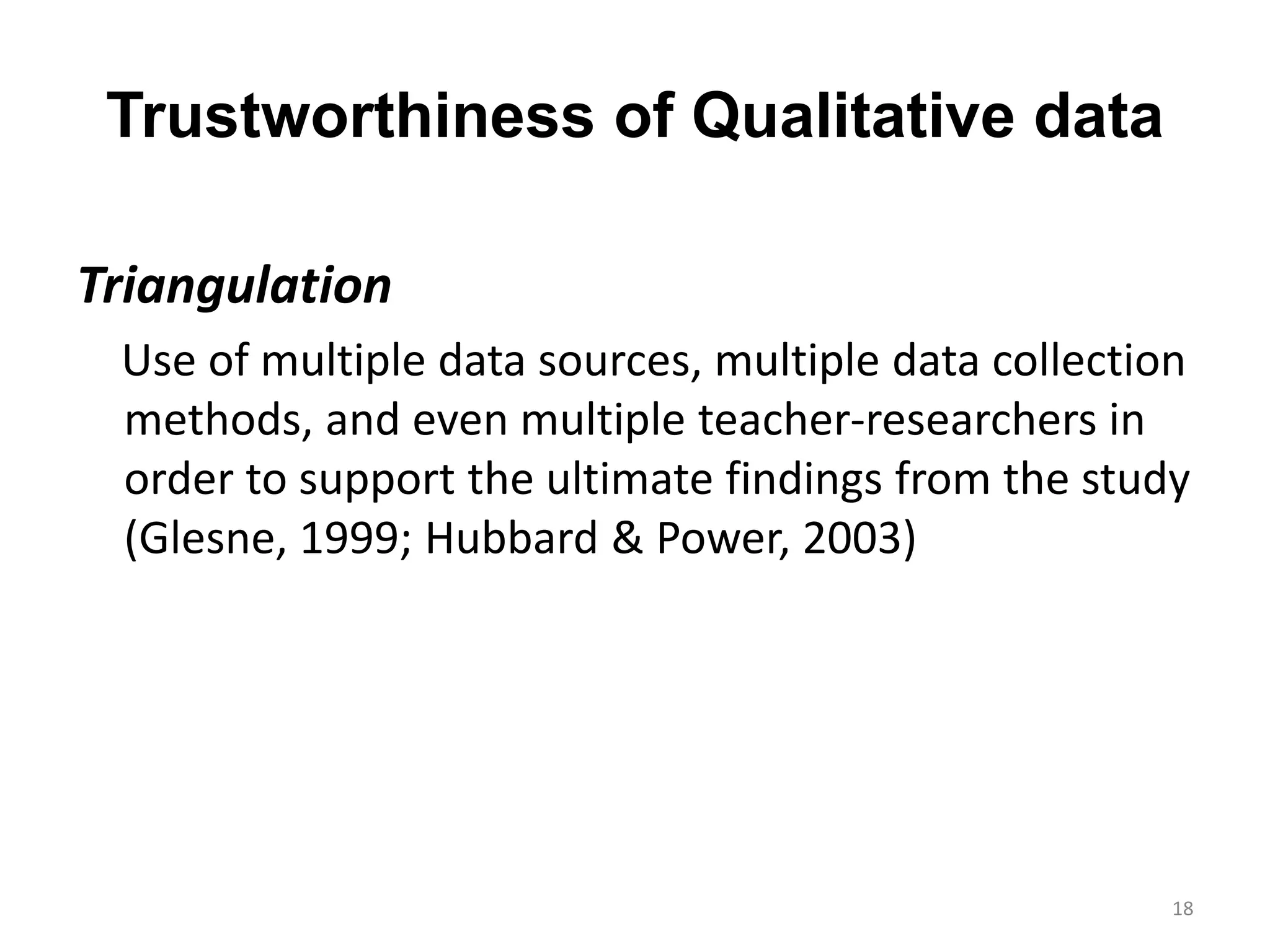 Triangulation: An Approach to establish Credibility and Dependability ...