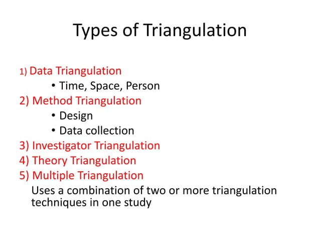 Triangulation: An Approach to establish Credibility and Dependability ...