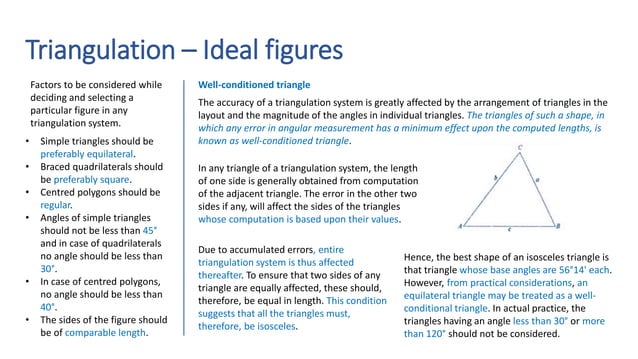 Triangulation survey (Basic Mine Surveying)_MI10412MI.pptx | Geography ...