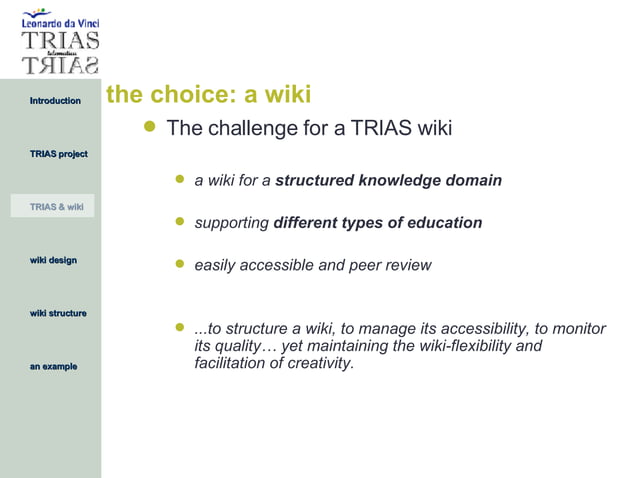 Trias introducing the wiki | PPT