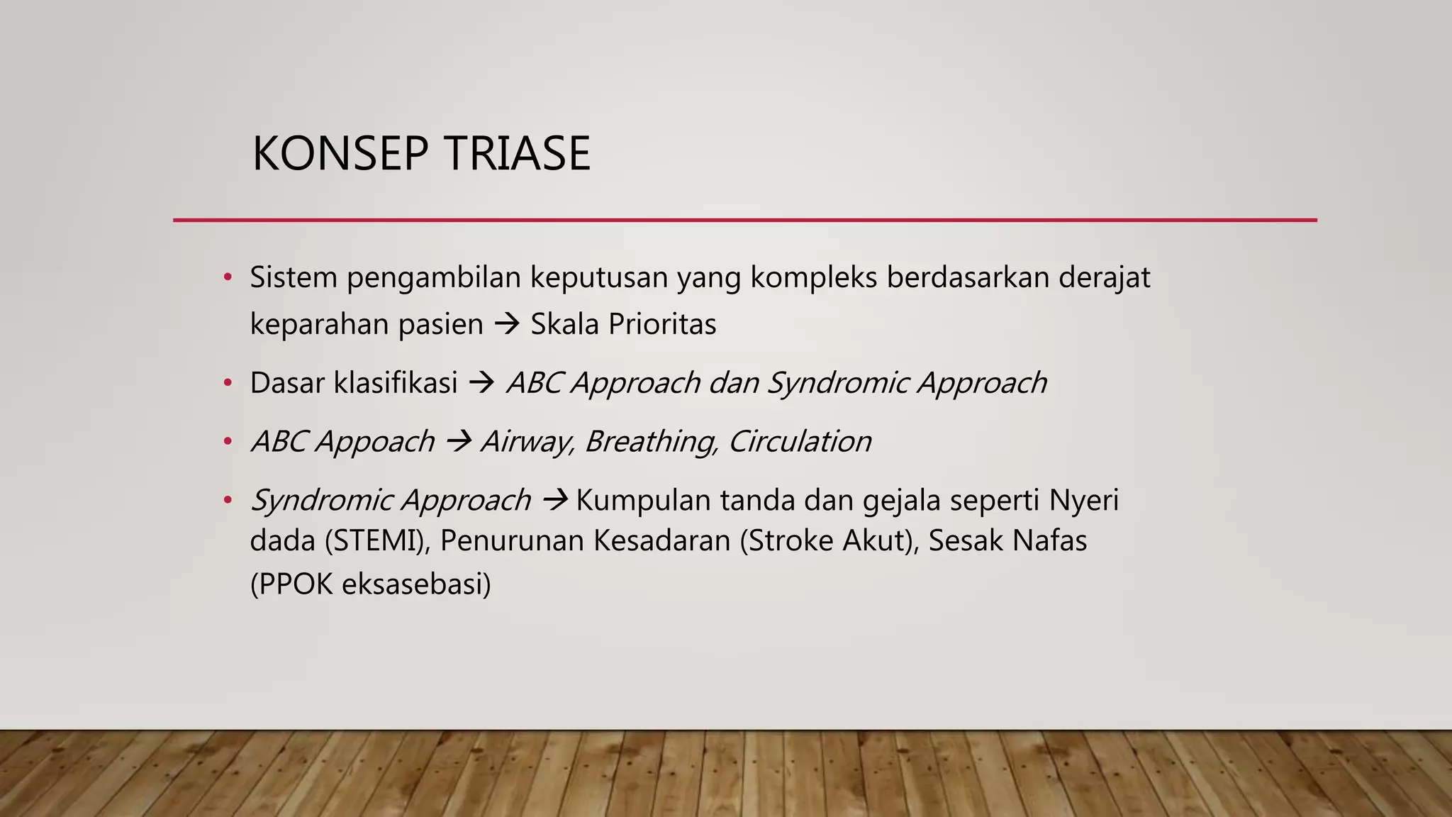 Triase, rujukan, dan evakuasi tgc | PPTX