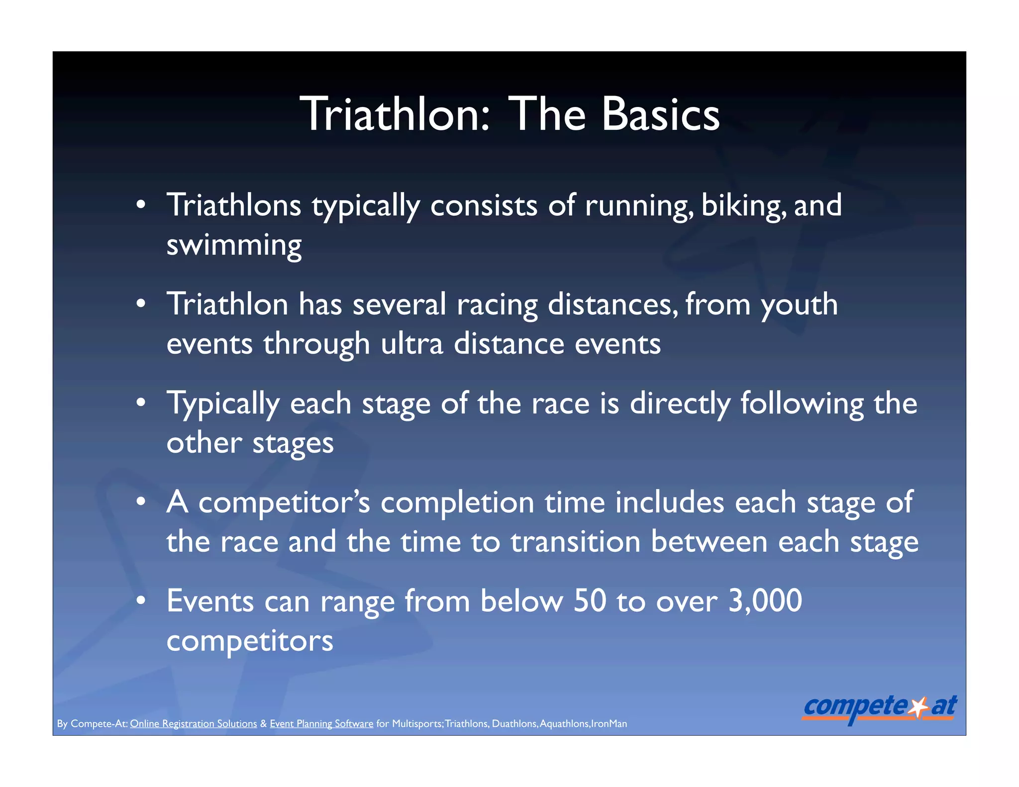 Triathlon 101 - Basics of the Olympic Sport | PDF