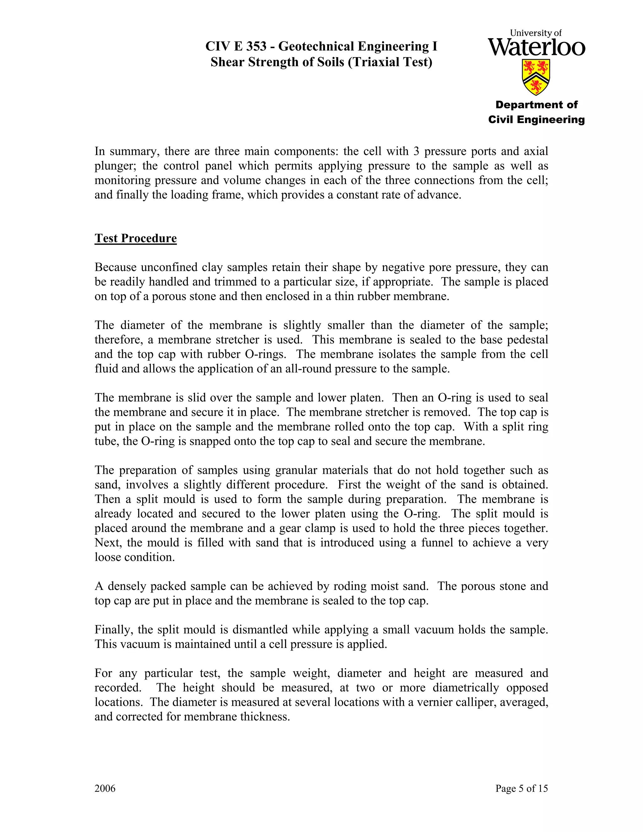 Triaxial | PDF