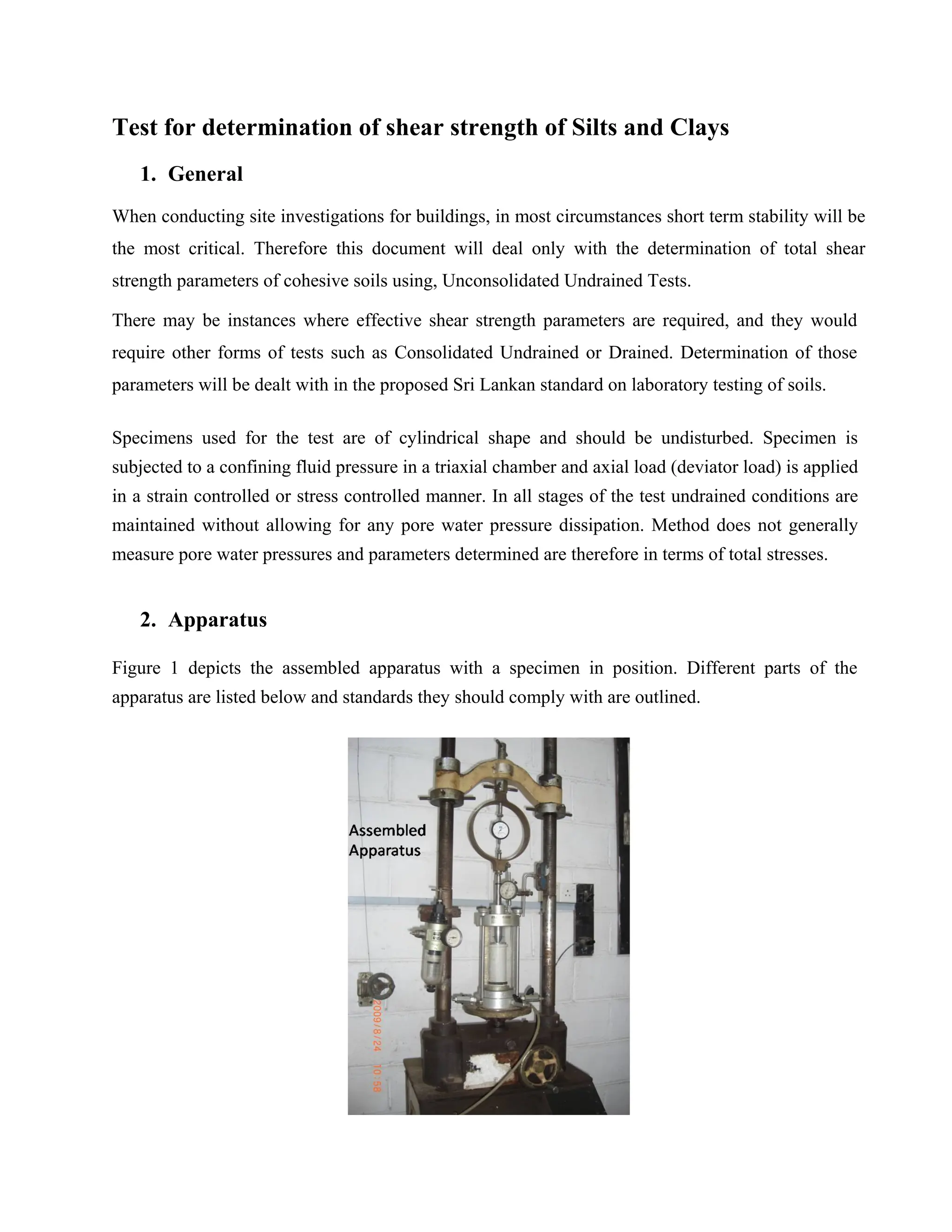 A triaxial test is a laboratory procedure | PDF