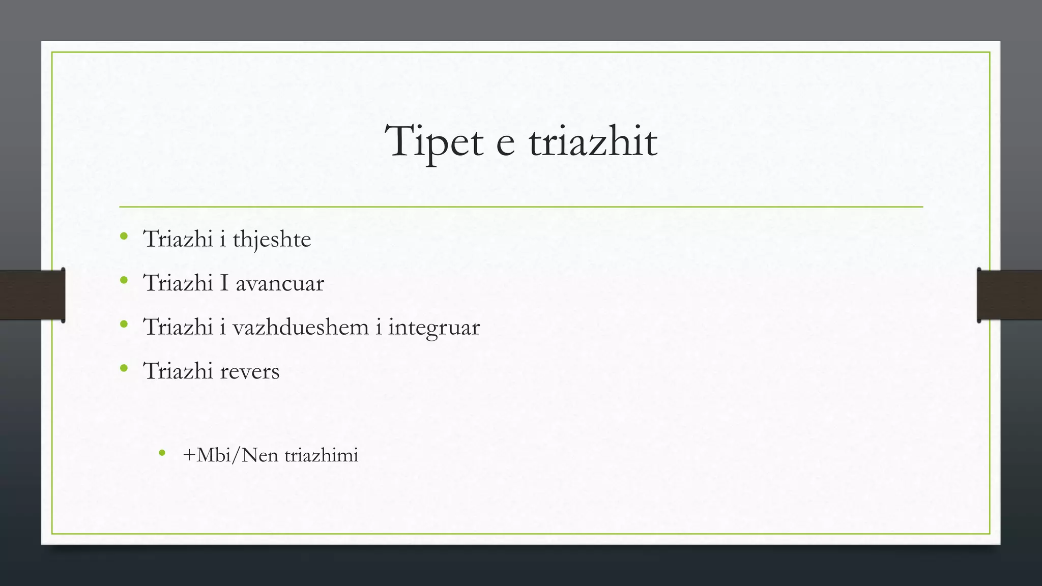 Triazhimi, kodet e triazhit | PPTX