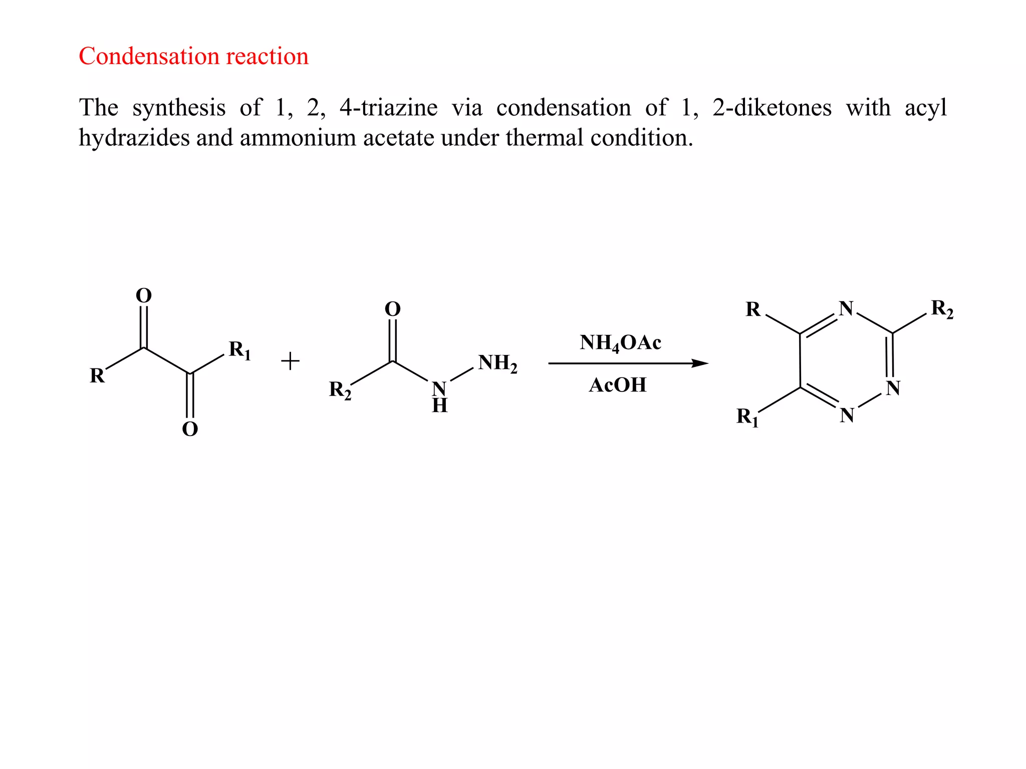 Synthesis, aromatic character and reaction of Triazines | PPTX