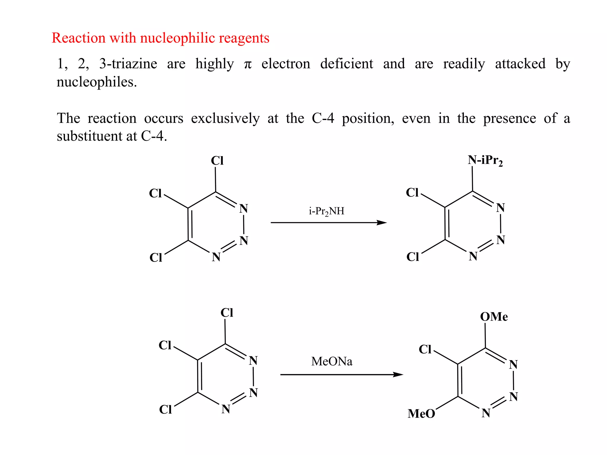Synthesis, aromatic character and reaction of Triazines | PPTX