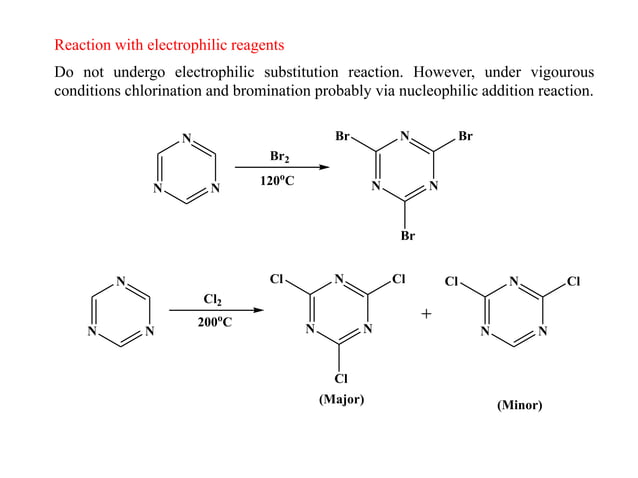 Synthesis, aromatic character and reaction of Triazines | PPTX ...