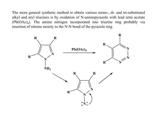 Synthesis, aromatic character and reaction of Triazines | PPTX
