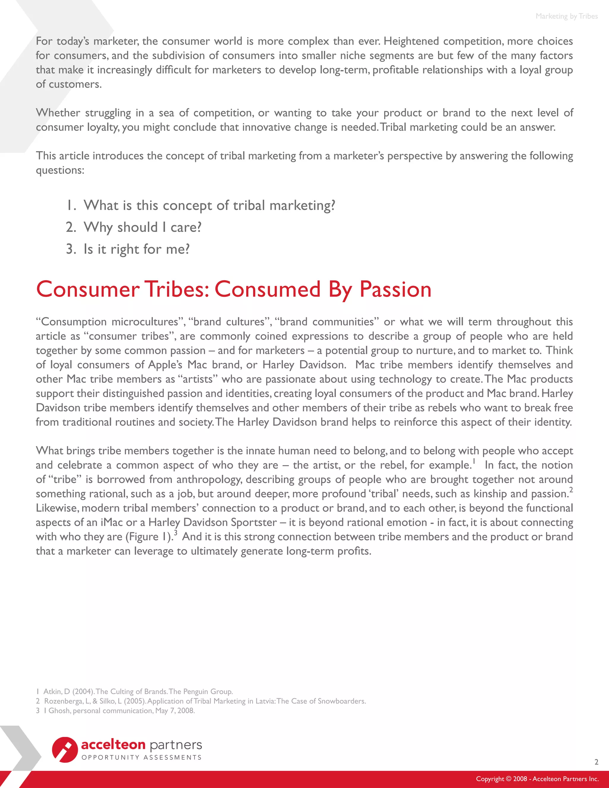 Tribal Marketing - Accelteon | PDF