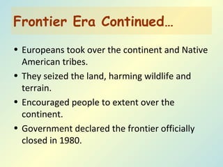 Tribal and frontier eras | PPT