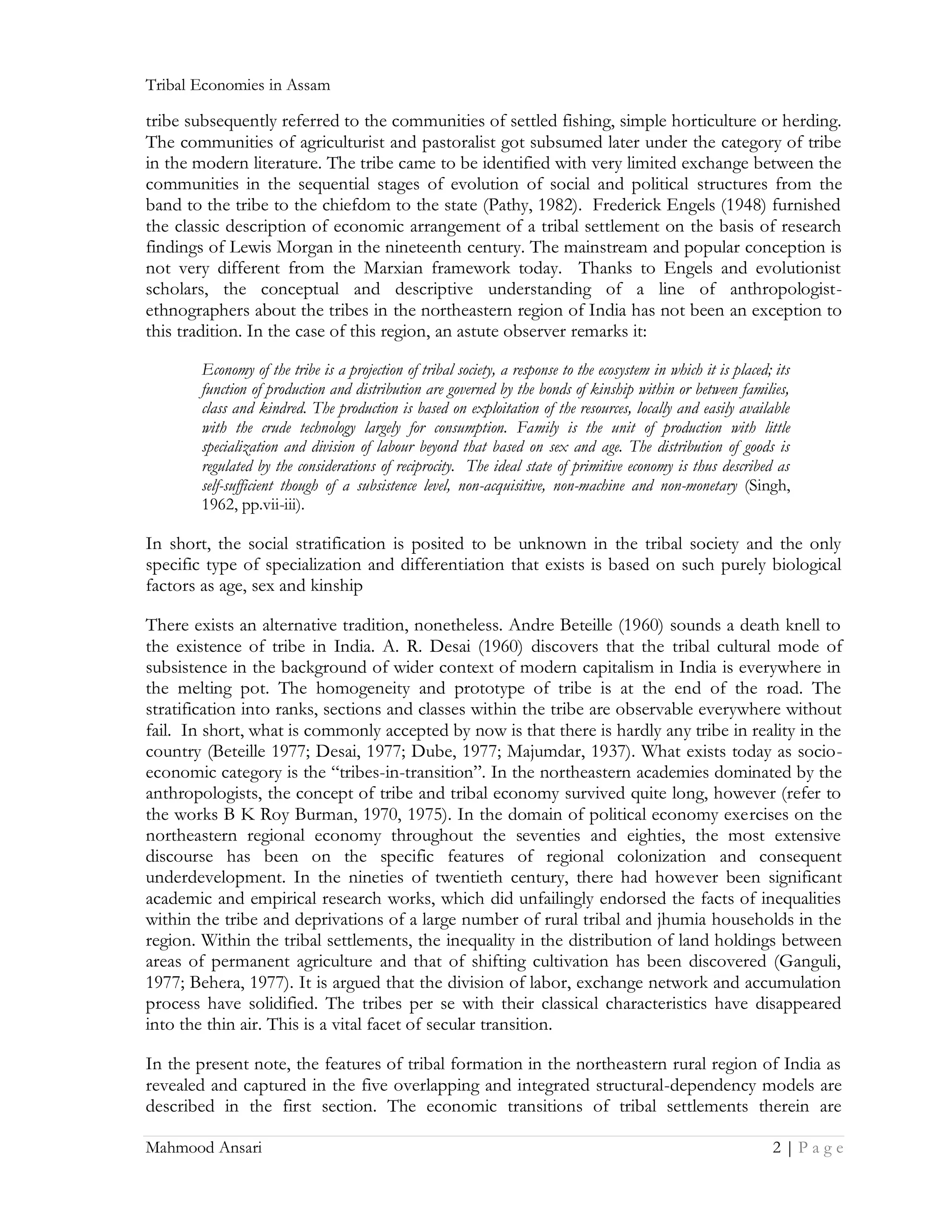 Tribal economies in assam | PDF