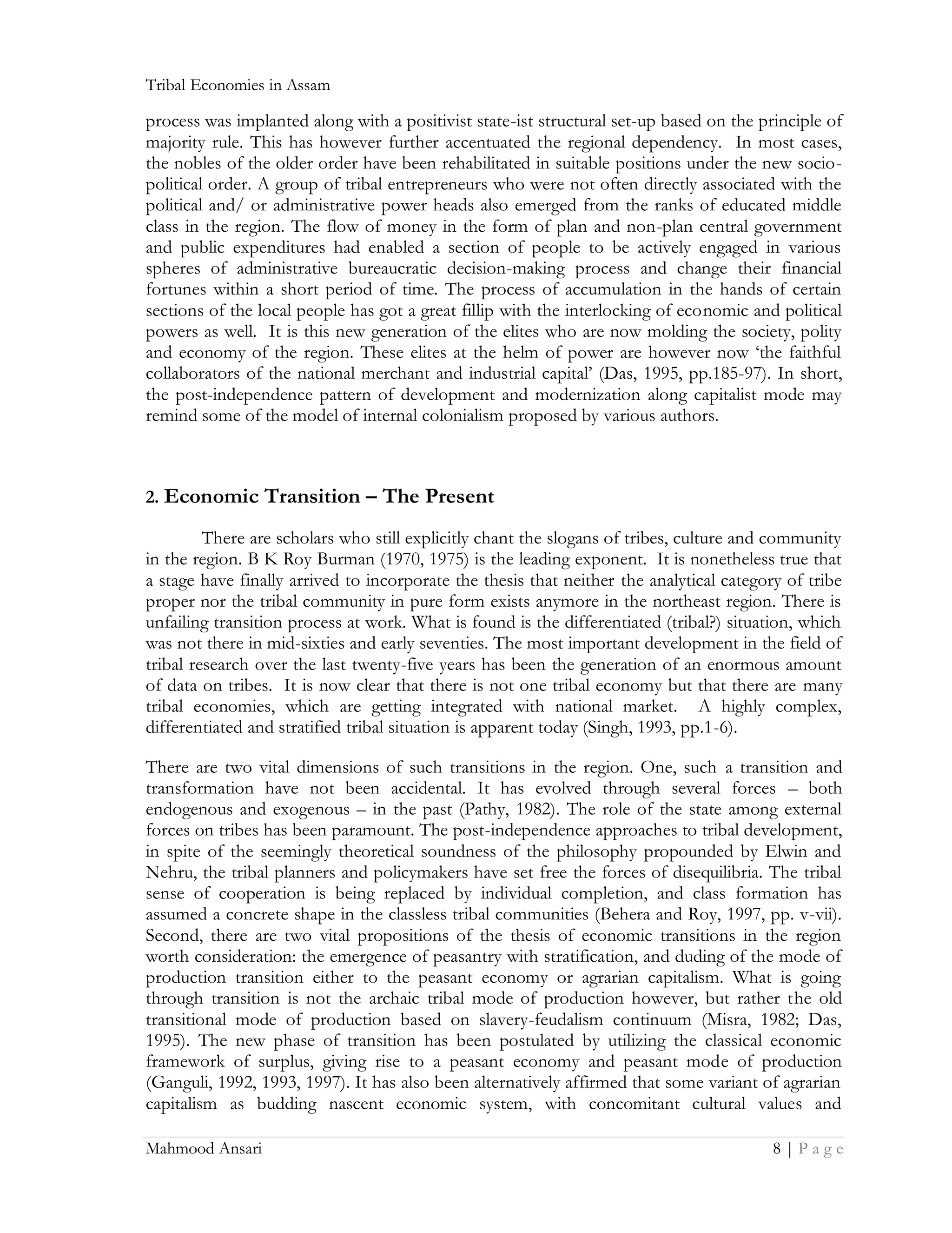 Tribal economies in assam | PDF