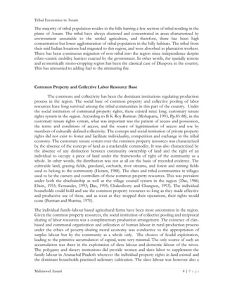 Tribal economies in assam | PDF | Agriculture | Industries