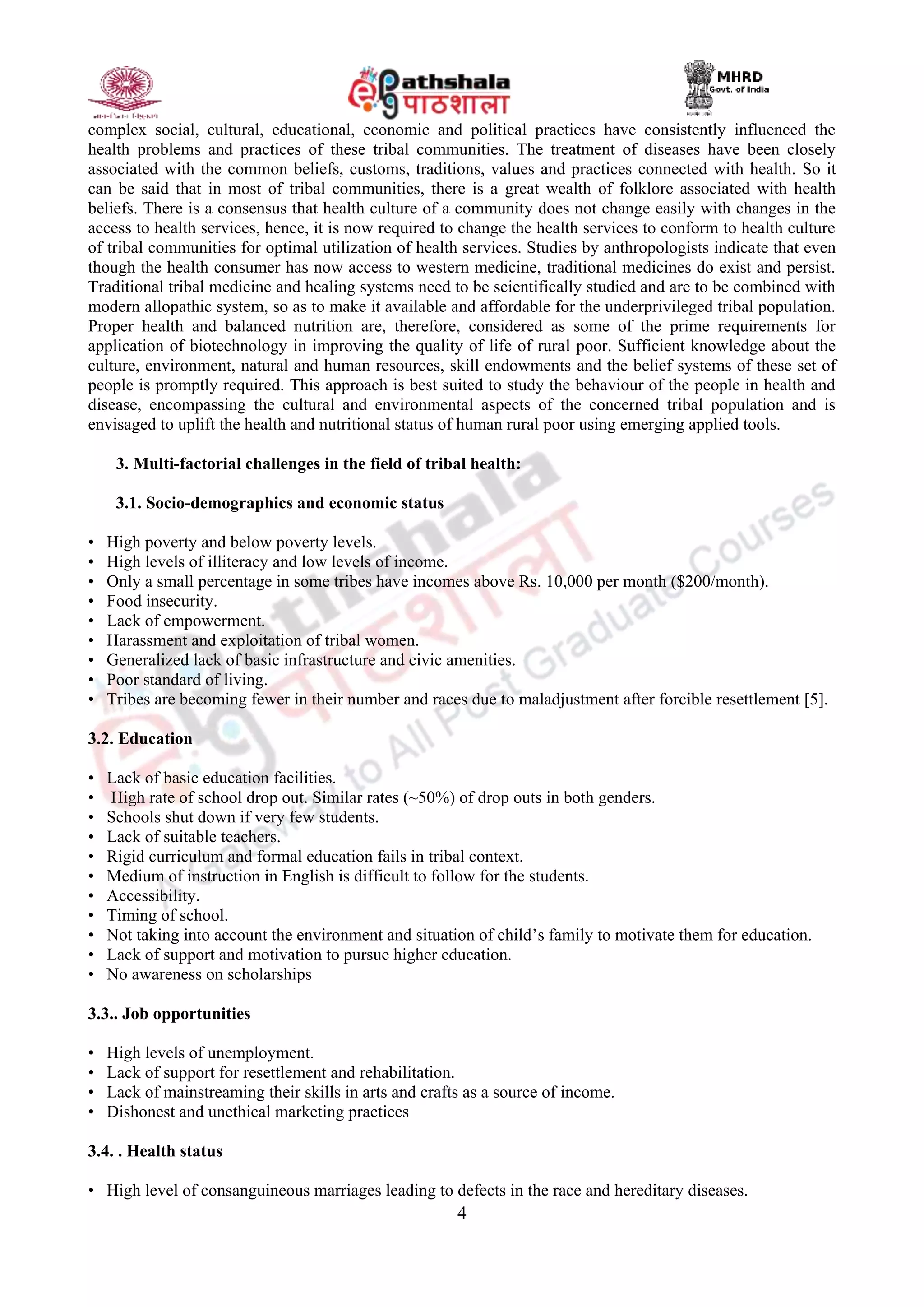 Tribal health | PDF | Diseases and Conditions | Medical Health