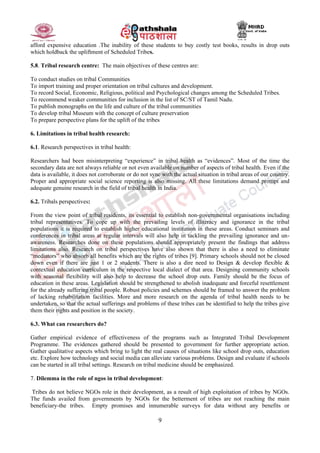 Tribal health | PDF | Diseases and Conditions | Medical Health