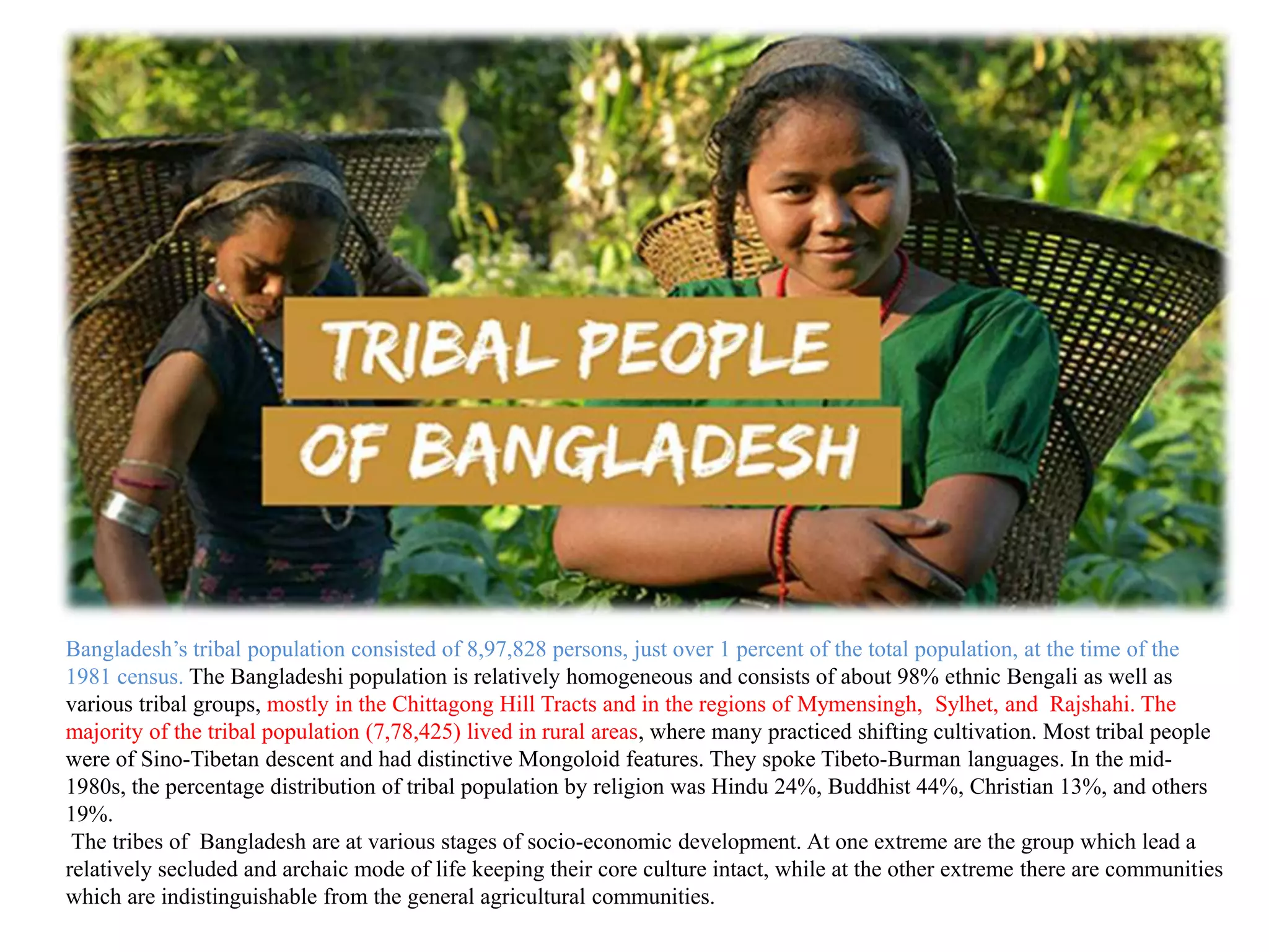 Tribal people of Bangladesh | PPTX