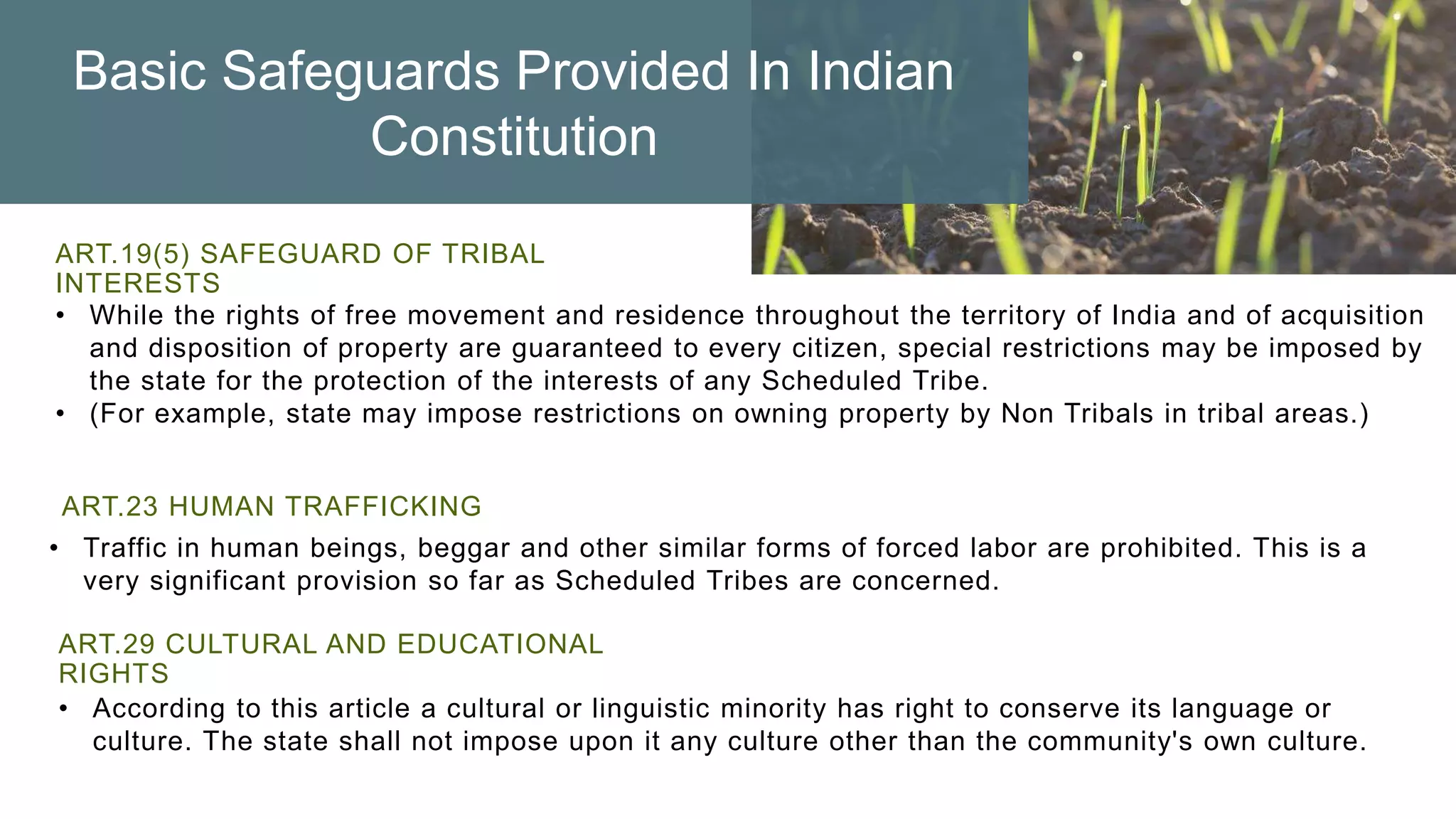 TRIBAL POPULATION AND THEIR RIGHTS IN INDIA.pptx
