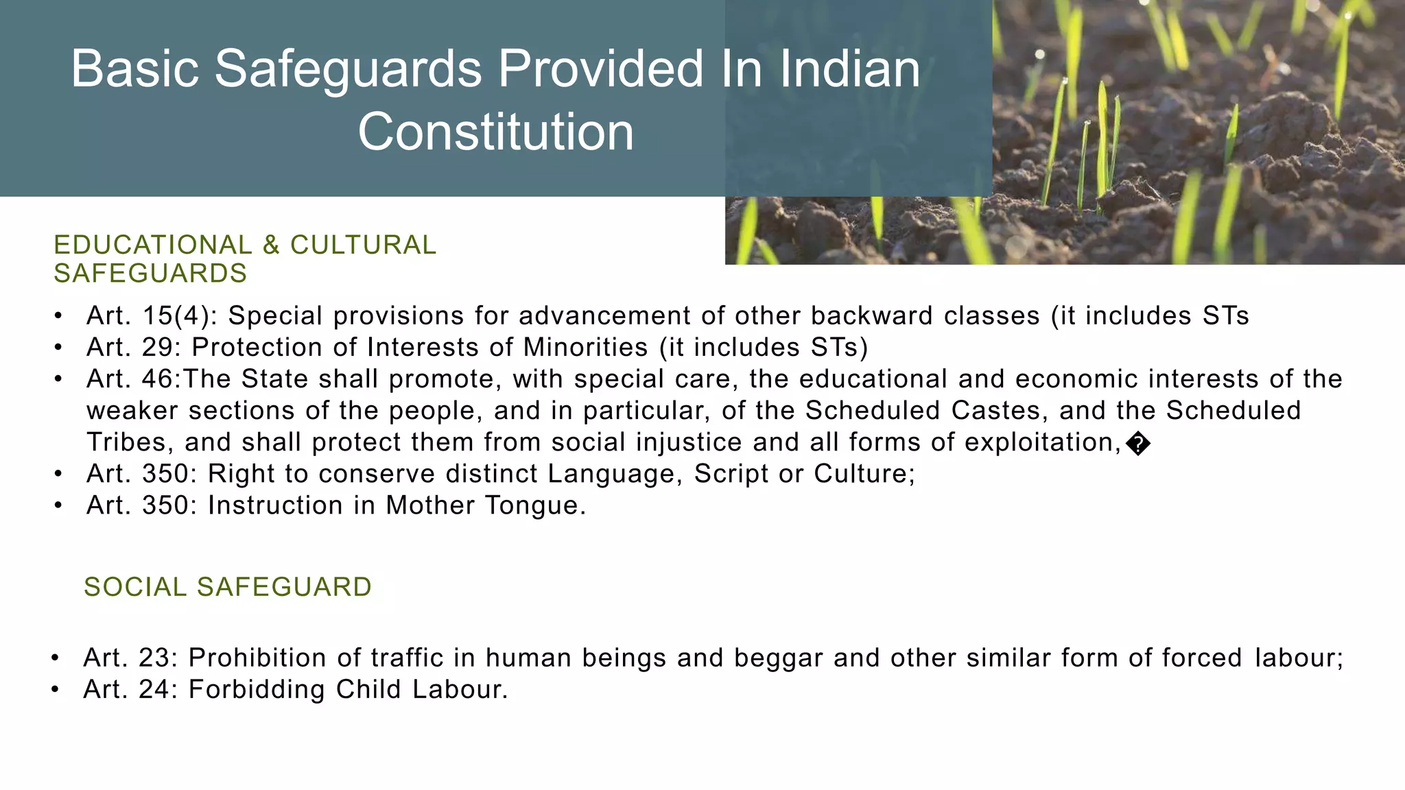 TRIBAL POPULATION AND THEIR RIGHTS IN INDIA.pptx