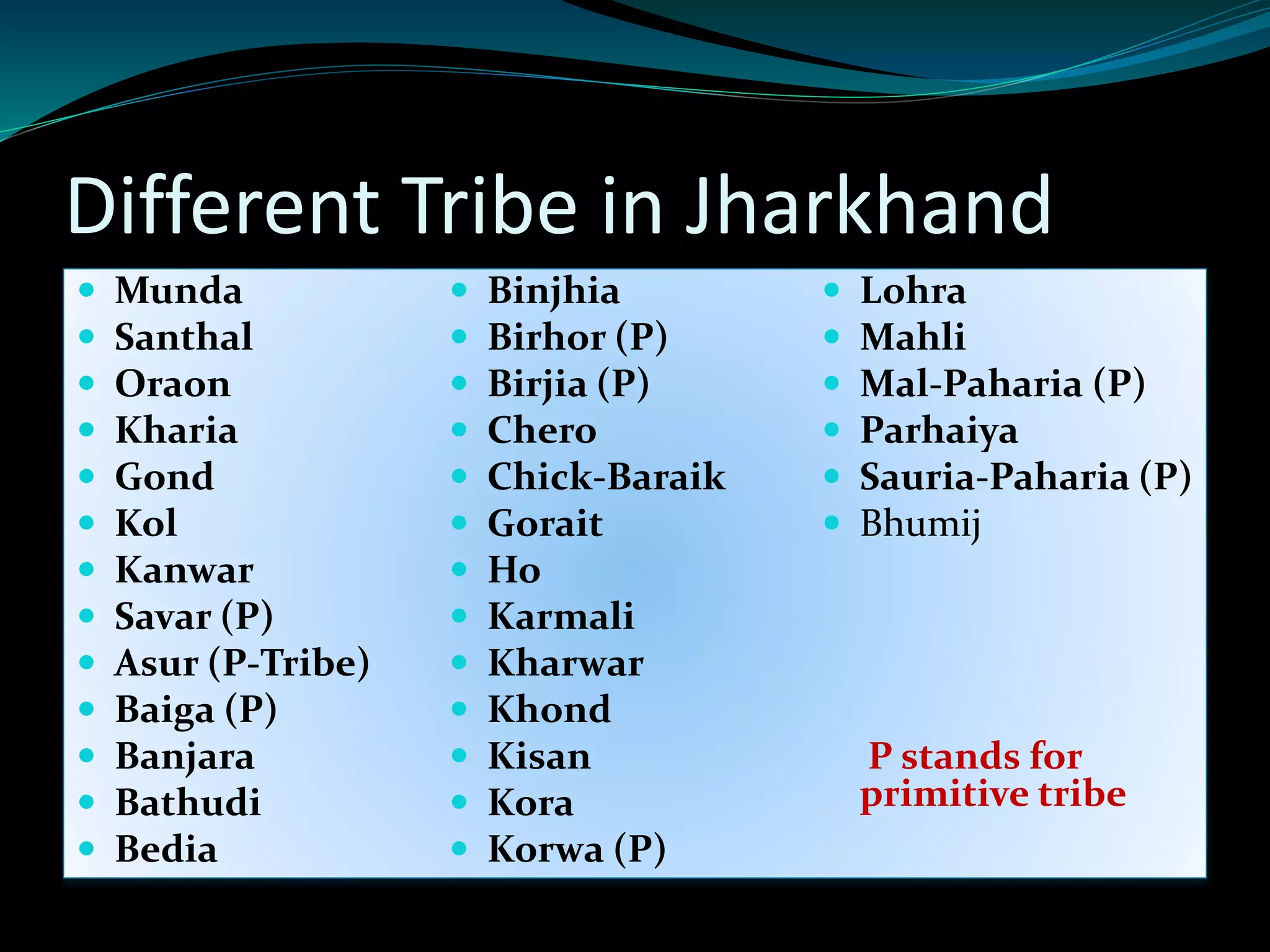 Tribe in jharkhand | PPTX