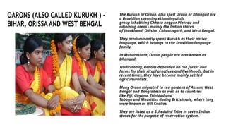 History of indian TRIBE and their life style | PPTX