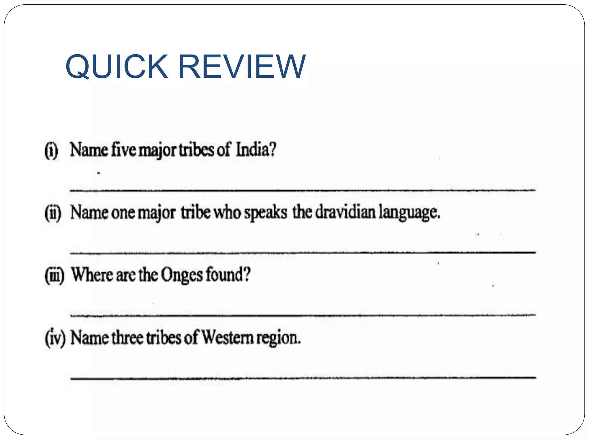 Tribes of India and thier types | PPTX