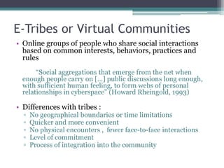 Virtual Communities: from tribes to etribes | PPTX | Social Networking ...