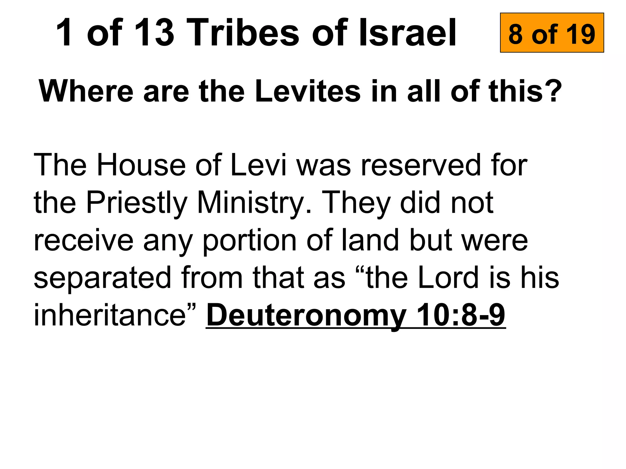 Tribes of Israel I | PPT