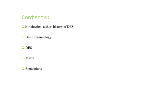 Trible data encryption standard (3DES) | PPTX | Programming Languages | Computing