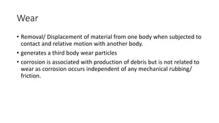 TRIBOLOGY and BEARING SURFACES | PPTX