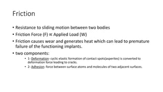 TRIBOLOGY and BEARING SURFACES | PPTX