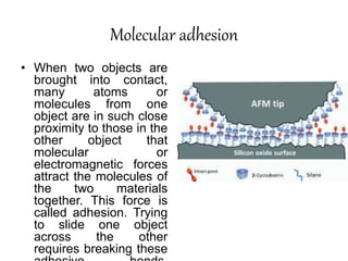 Tribology Aspects .Cause of friction,stick and slip phenomenon,sliding ...