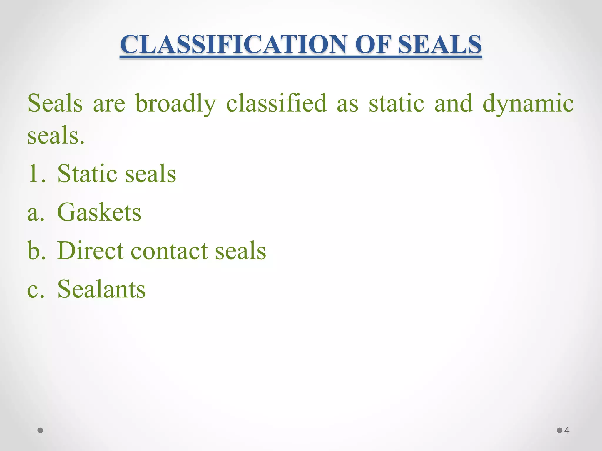 TYPES OF MECHANICAL SEALS | PPTX